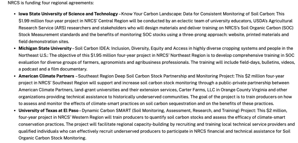 Climate Smart - SE Region CEMA 221 Deep Soil Carbon Monitoring project ...